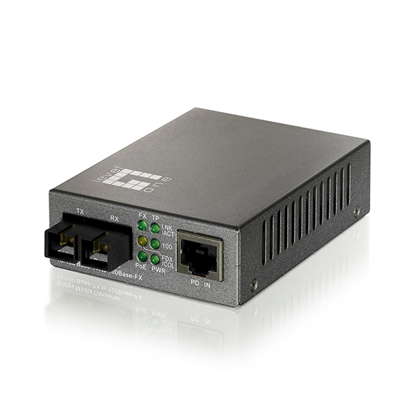 MEDIA CONVERTERS LEVELONE MEDIA CONVERTER 10/100TX POE TO 100FX SC SM 20KM (FVT-0104TXFC)